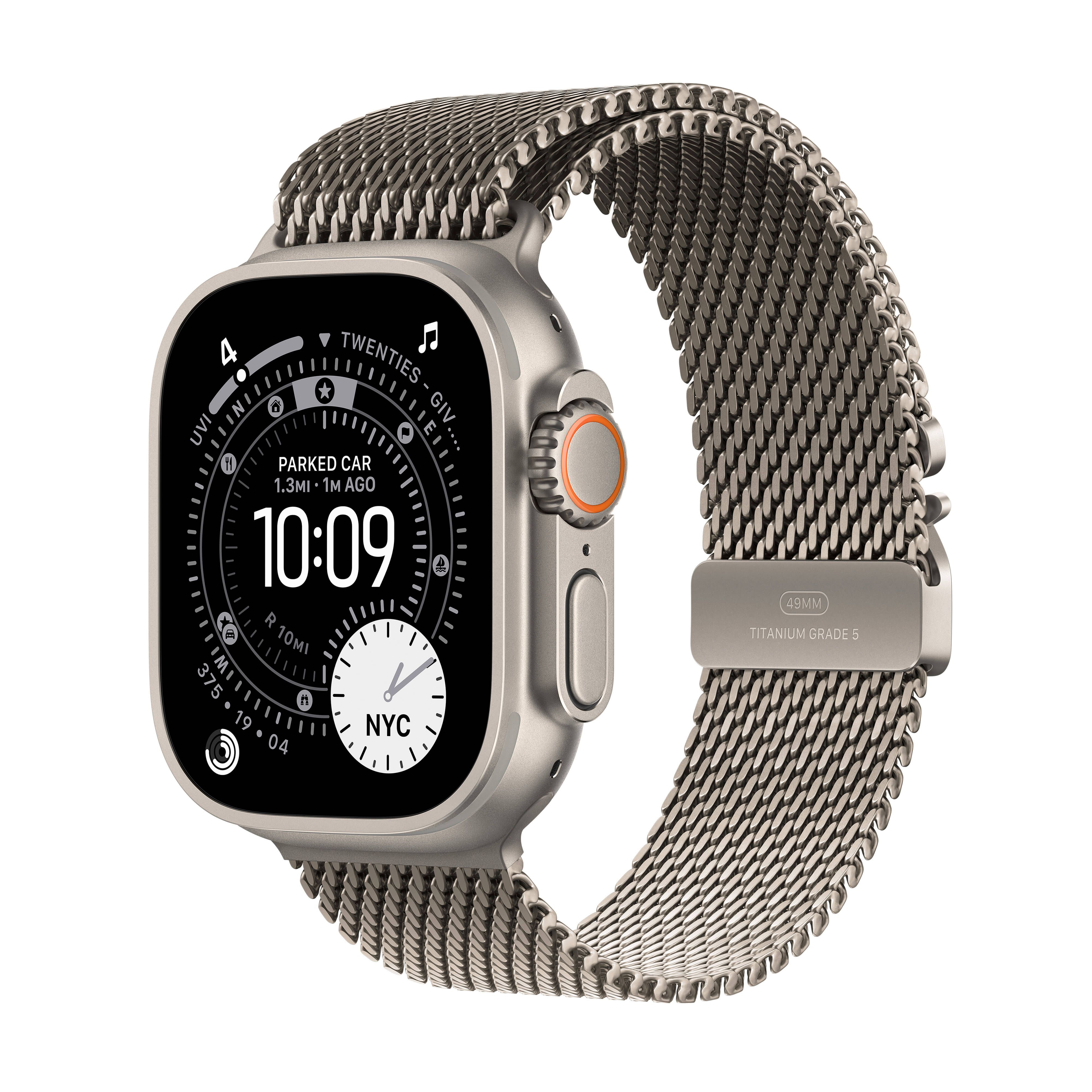 Apple Watch Ultra 3 Cellular 49mm Natural Titanium Case with Natural ...